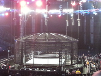 WWE News: First look inside the arena at the Elimination Chamber structure
